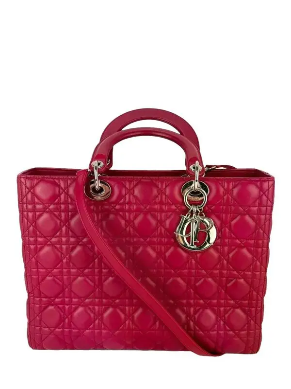 Dior Lady Tote Bag - Red