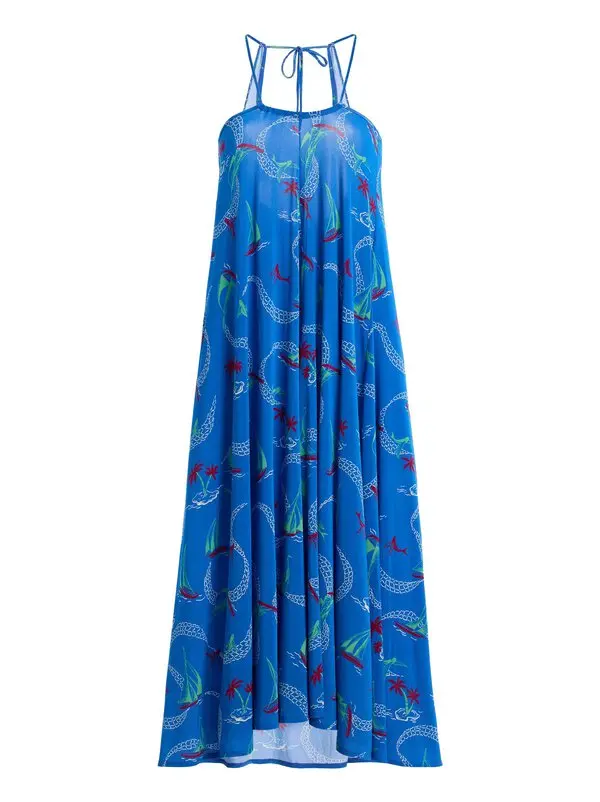 Rabanne Printed Maxi Dress - Blue