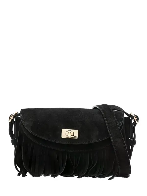 Sandro Mini Fringed Crossbody Bag - Black