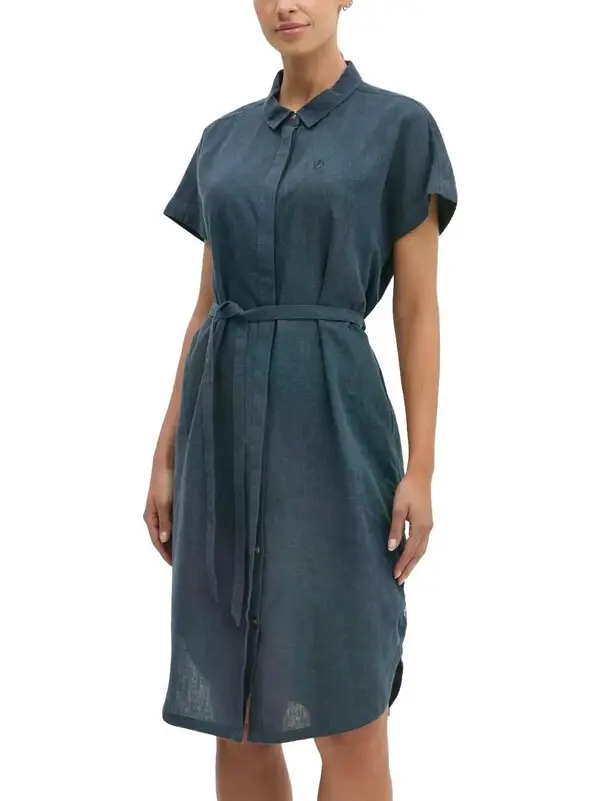 Fjallraven Belted Shirt Dress - Blue