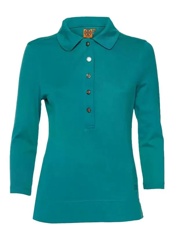 Tory Burch Buttoned Polo Shirt - Blue