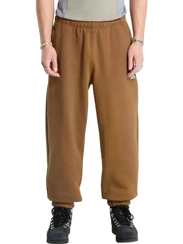 Nike Logo Elasticated Trousers - Brown