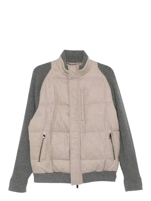 Corneliani Knitted Panel Jacket - Neutrals