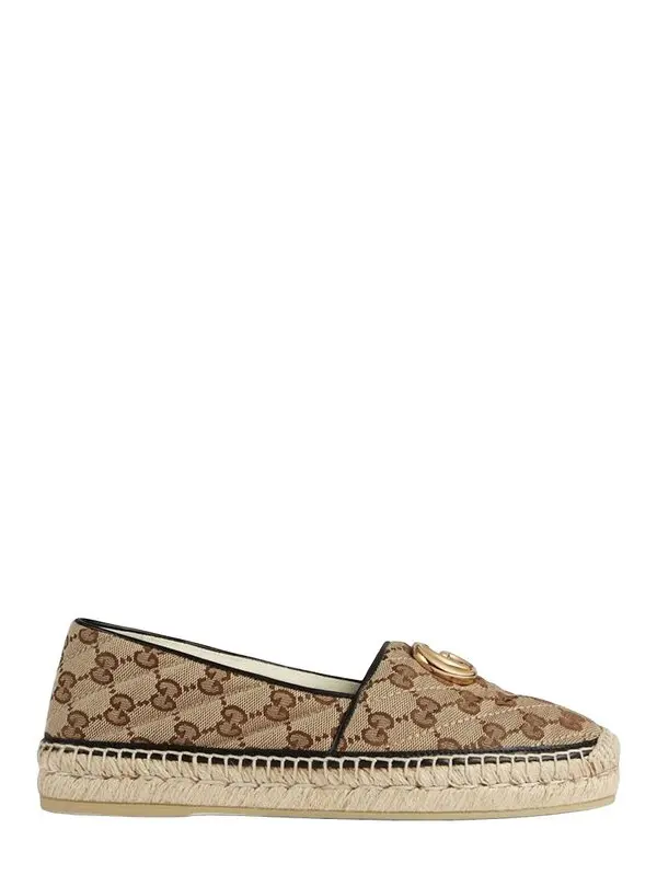 Gucci Gg Matelassé Canvas Espadrilles - Beige/black