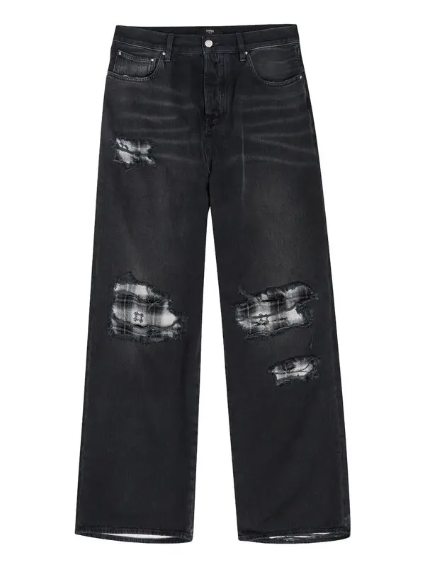 Amiri Distressed Relaxed-leg Jeans - Black