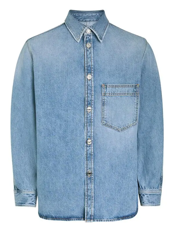 Givenchy Denim Overshirt Jacket - Light Blue