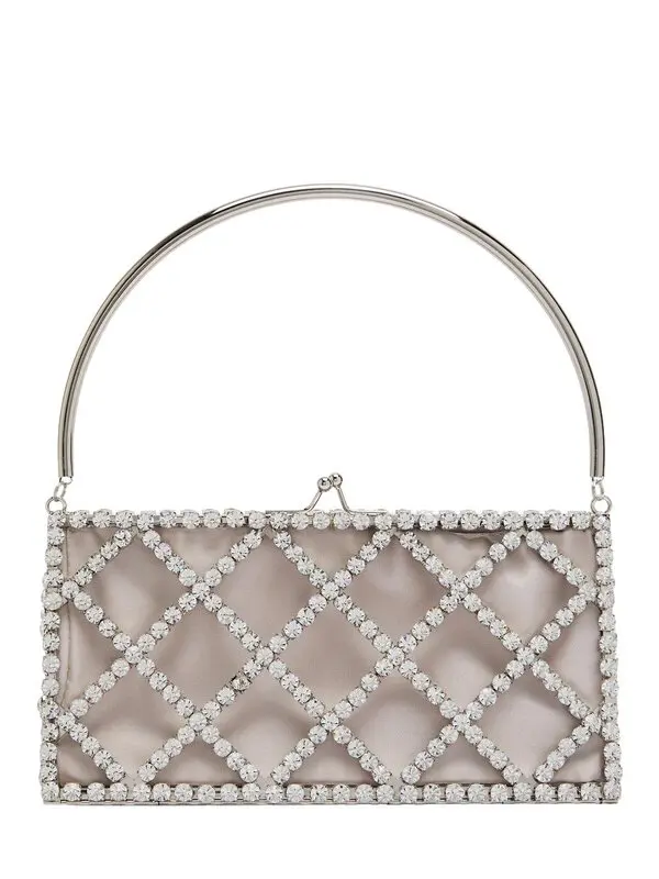 Rosantica Garofano Crystal-embellished Shoulder Bag - Silver