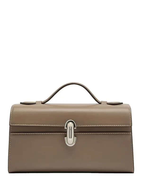 Savette Symmetry Leather Pochette - Taupe