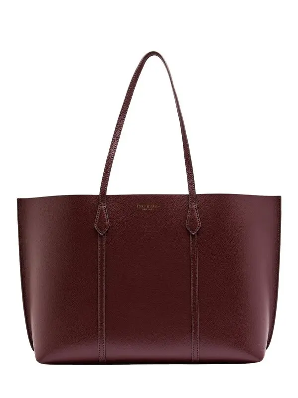 Tory Burch Perry Grained Leather Tote Bag - Burgundy
