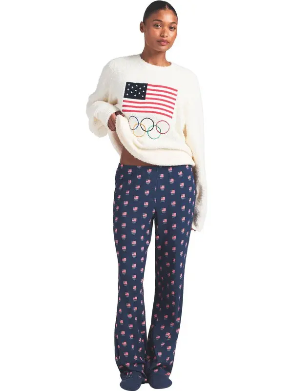 SKIMS For Team Usa Heavy Pointelle Olympic Pant - Navy