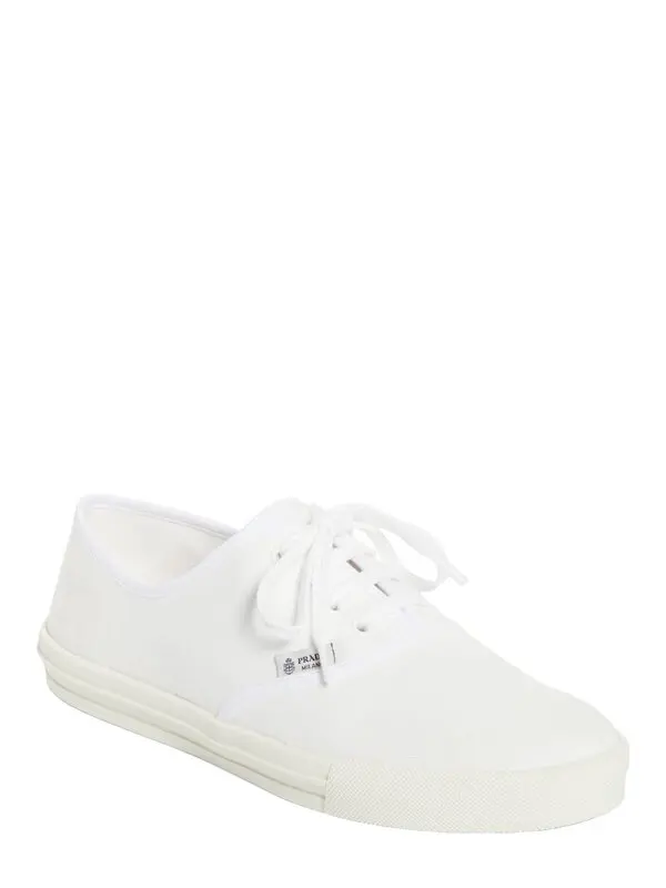 Prada Canvas Low Top Sneakers - White