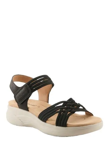 SPRING STEP SHOES Delosa Platform Sandals - Black