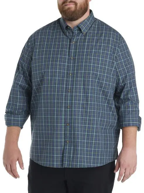 HARBOR BAY BY DXL Big & Tall Easy-care Large Plaid Sport Shirt - Multi