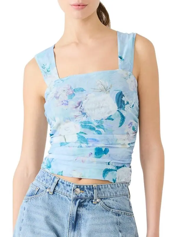Steve Madden Floral Square Neck Top - Bloom