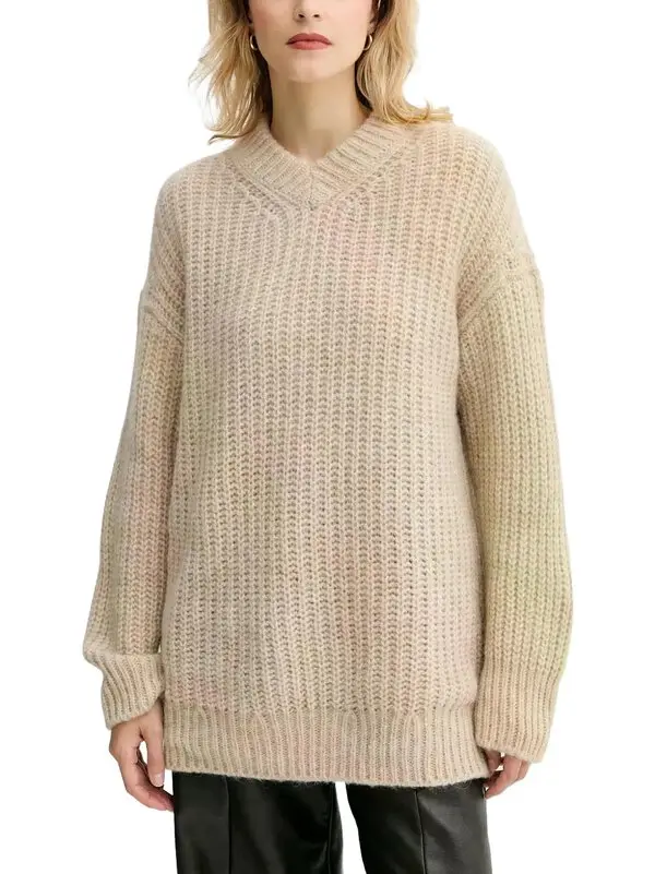 Filippa K V-neck Knitted Sweater - Neutrals