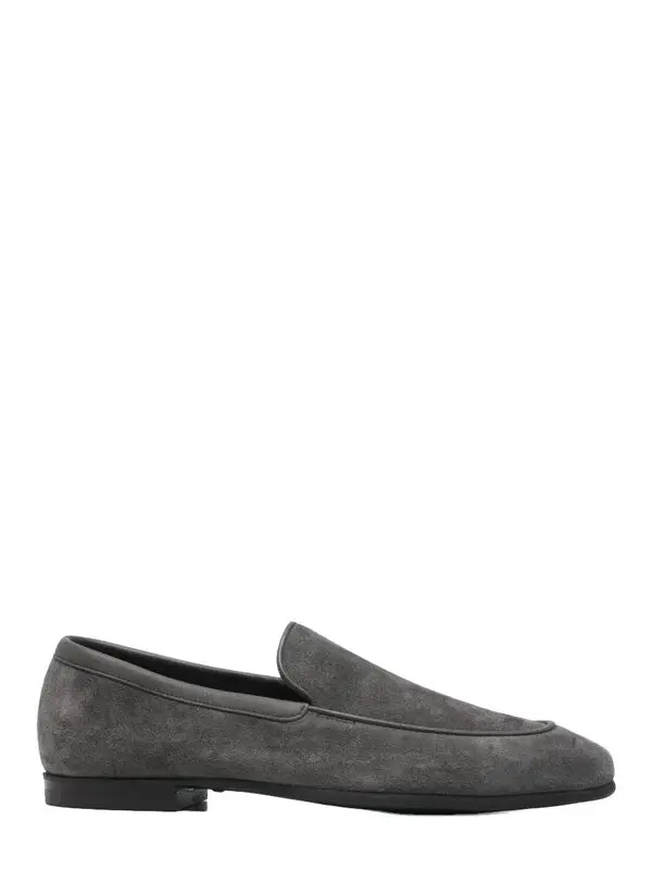 John Lobb Flat Leather Loafers - Grey
