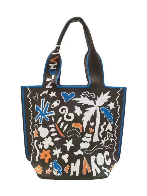 ALEMAIS Graphic-print Tote Bag - Brown