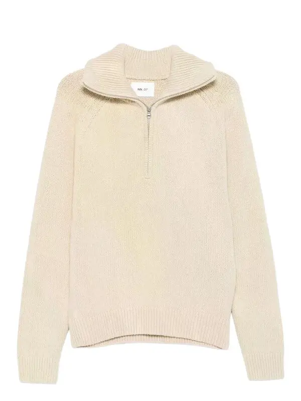 Nn07 Zip-fastening Sweater - Neutrals