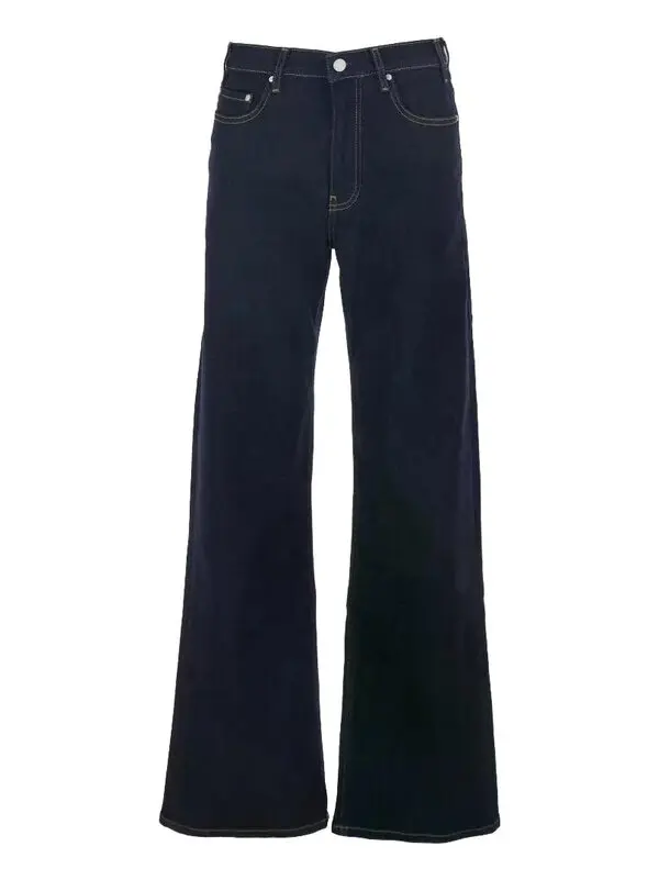 Ag Wide-leg Cotton Jeans - Blue