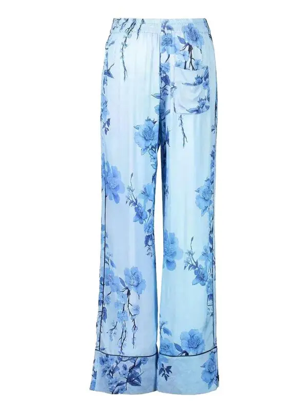 Borgo De Nor Floral Havana Trousers - Blue