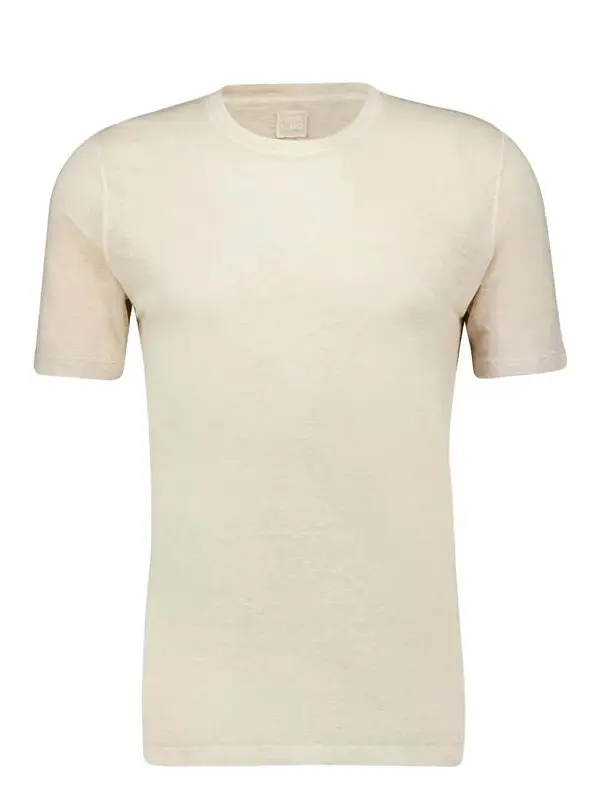 120% Lino Safari Round-neck T-shirt - Neutrals