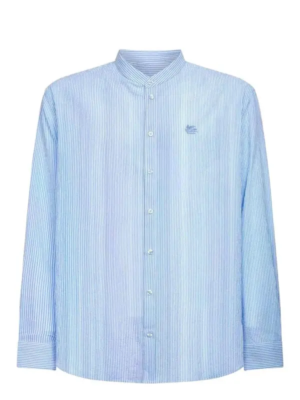 Etro Logo-embroidered Shirt - Blue