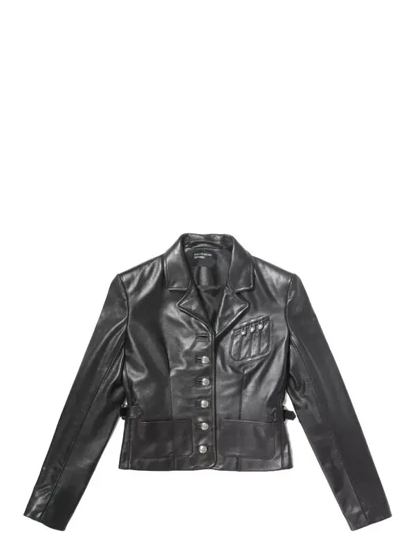 Enfants Riches Déprimés Button-fastening Leather Jacket - Black
