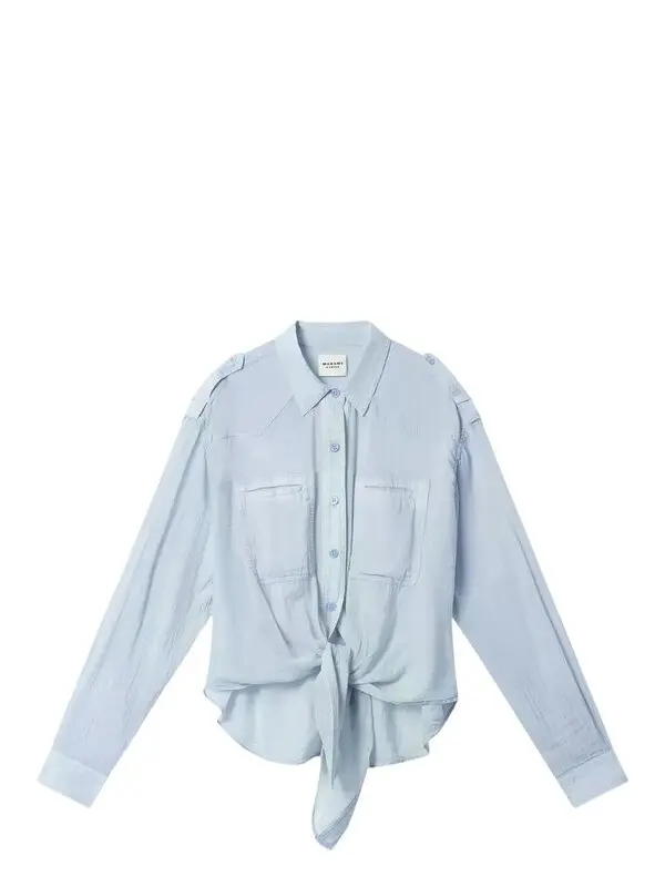 MARANT ETOILE Tie-detail Shirt - Blue