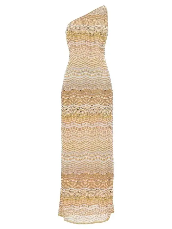 Missoni One-shoulder Maxi Dress - Neutrals
