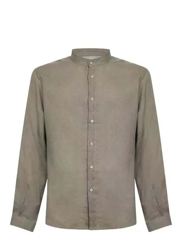 Brunello Cucinelli Mandarin-collar Shirt - Grey