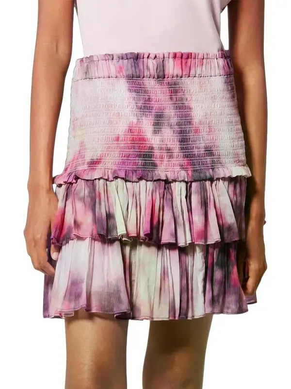 MARANT ETOILE Naomi Ruffled Mini Skirt - Pink