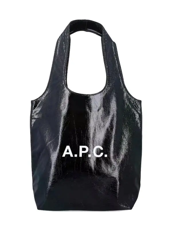 A.p.c. Ninon Logo Print Tote - Black
