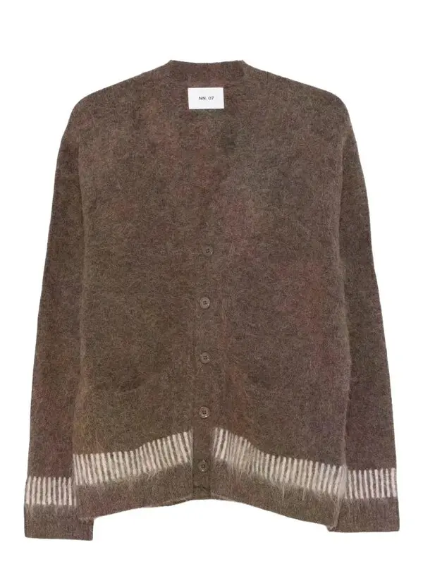 Nn07 Russell 60012 V-neck Cardigan - Brown