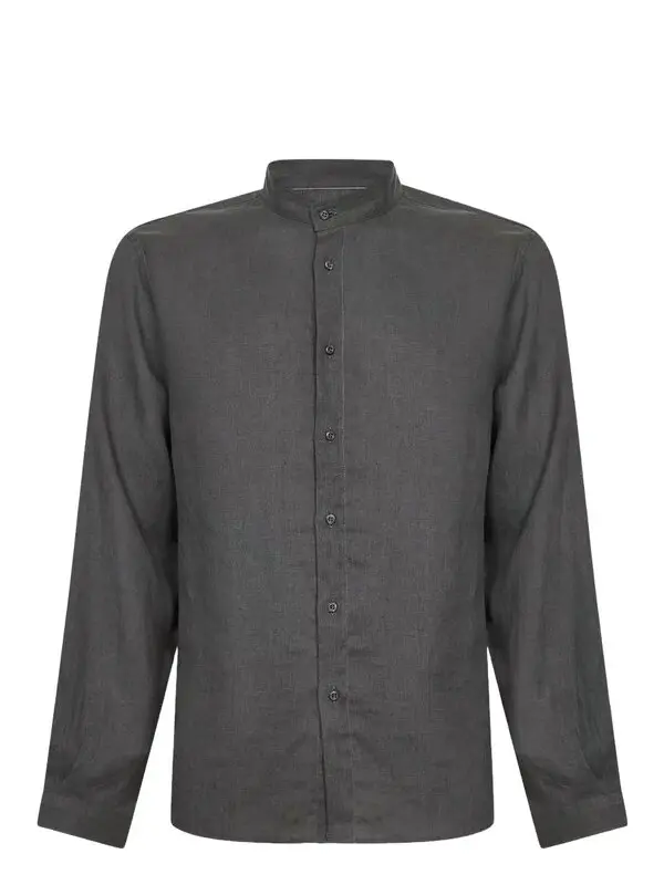 Brunello Cucinelli Mandarin Collar Long-sleevesshirt - Grey