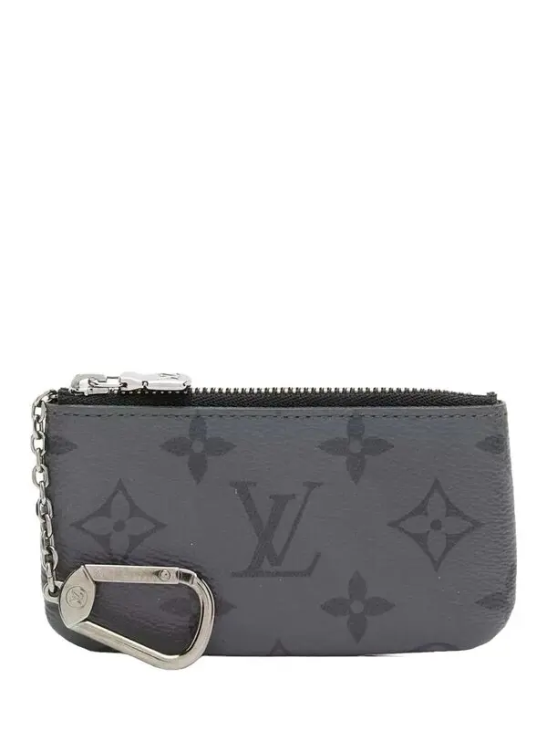LOUIS VUITTON Monogram Eclipse Chain Key Pouch - Grey
