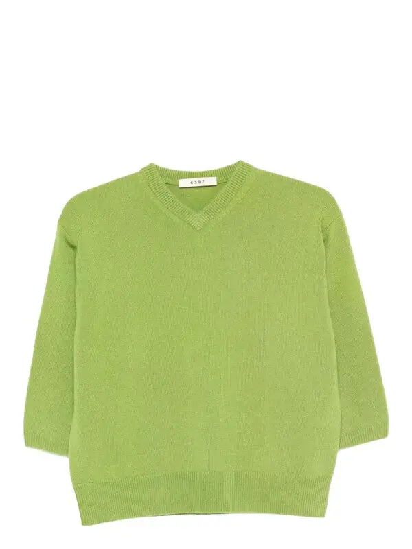 6397 V-neck Sweater - Green