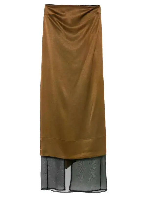 ESSE STUDIOS Cartia Column Midi Dress - Brown