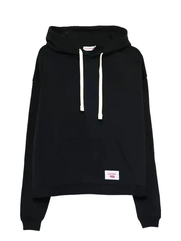 CHARLES JEFFREY Ears Pouch Hoodie - Black