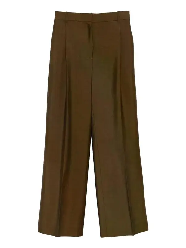 RÓHE Tailored Wide Leg Trousers - Brown