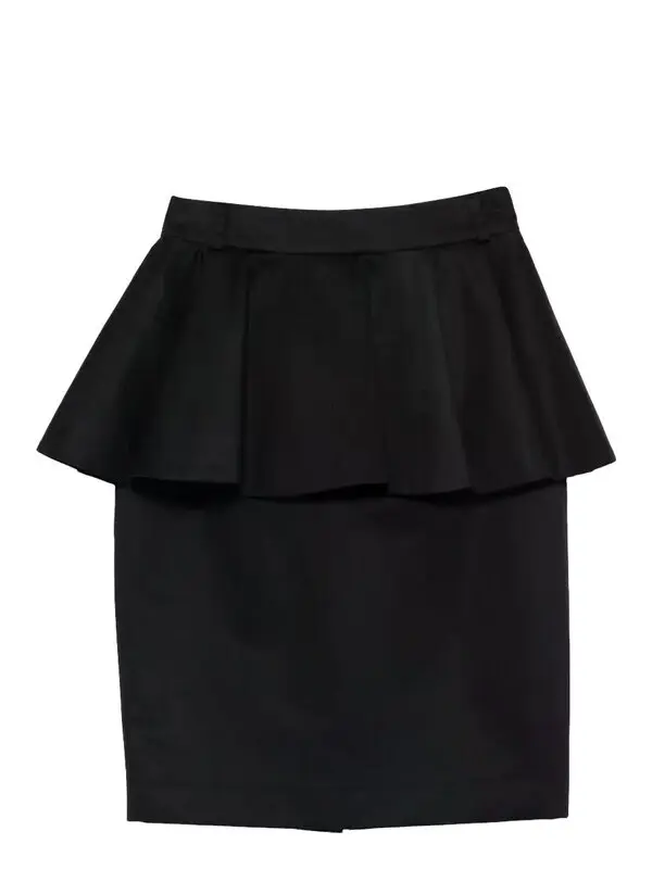Françoise Peplum Short Skirt - Black