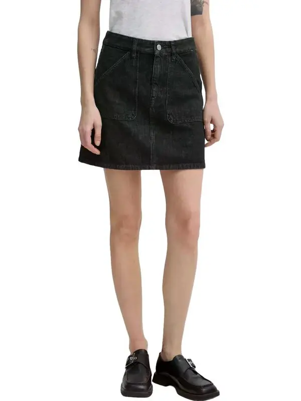 Filippa K Mini Skirt With Logo Patch - Black