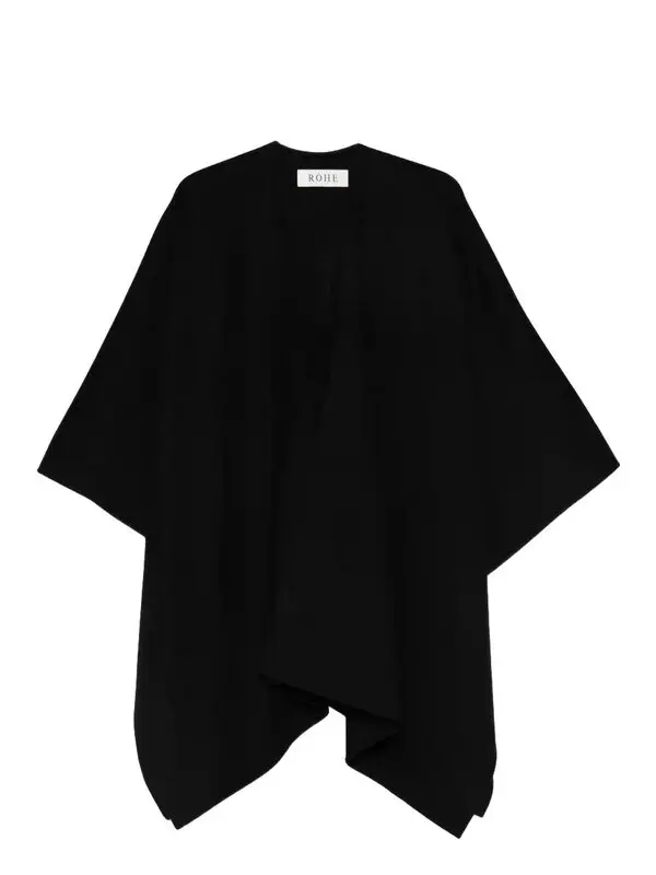 RÓHE Double-faced Poncho - Black