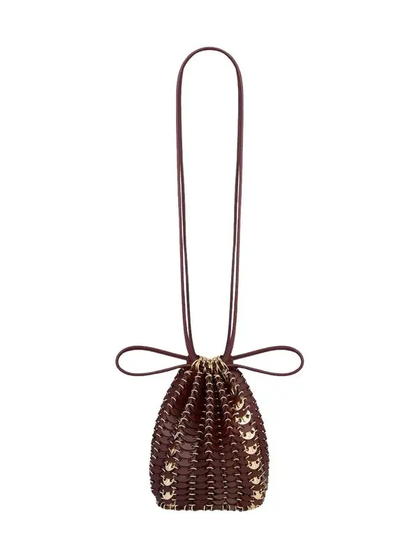 Rabanne Iconic Discs Bucket Bag - Brown
