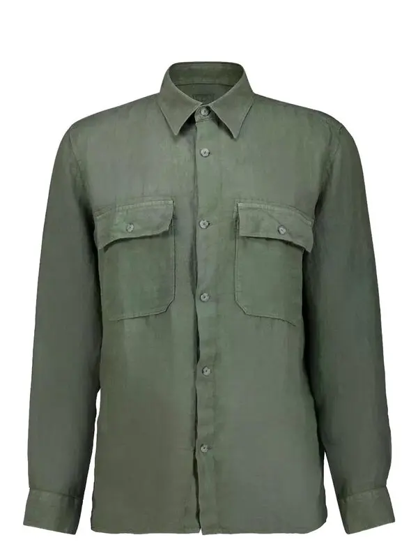 120% Lino Long-sleeve Shirt - Green
