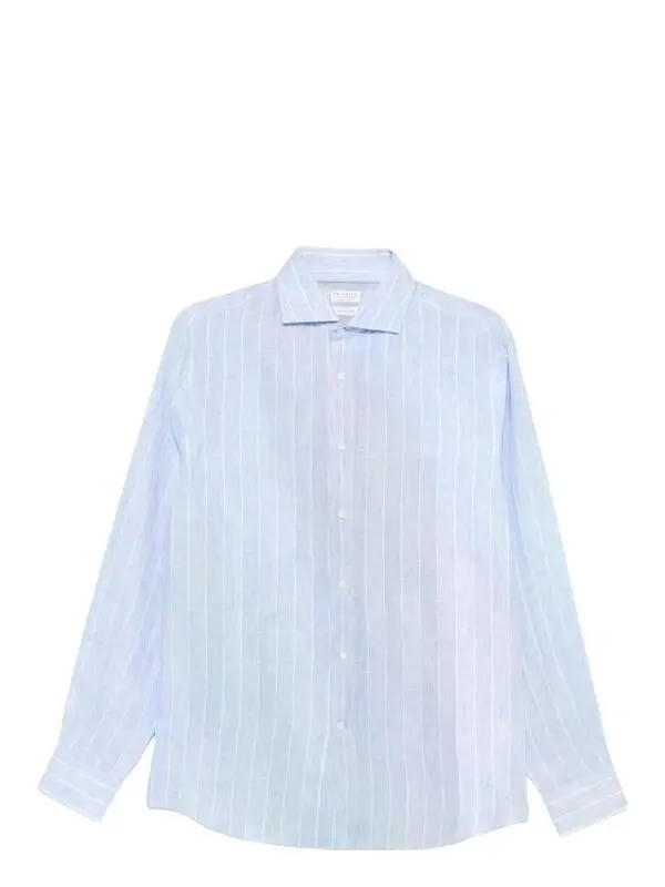 Brunello Cucinelli Striped Shirt - Blue