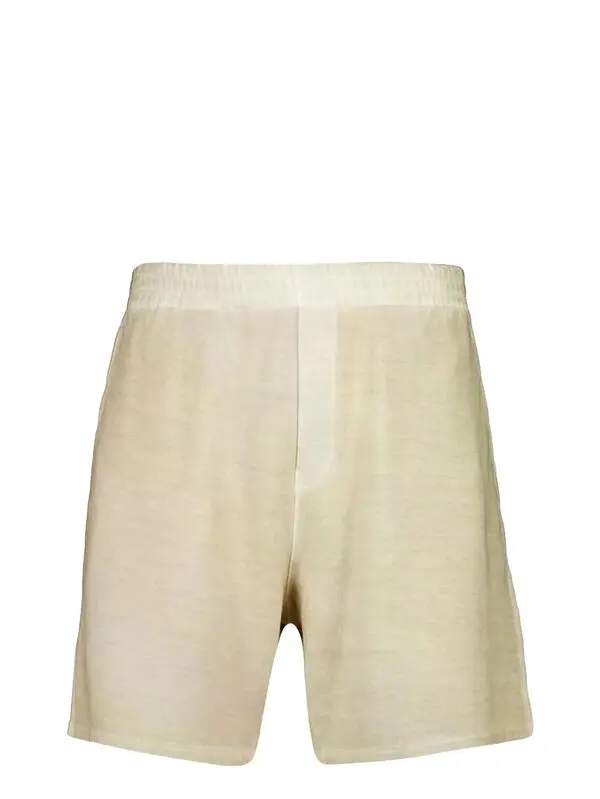 120% Lino Elasticated-waistband Track Shorts - Neutrals