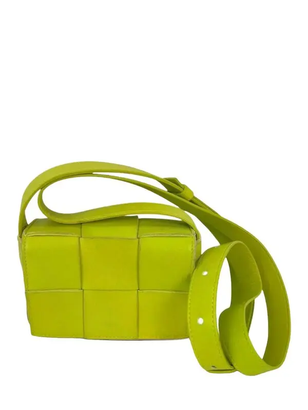 Bottega Veneta Mini Intrecciato Cassette Cross Body Bag - Green