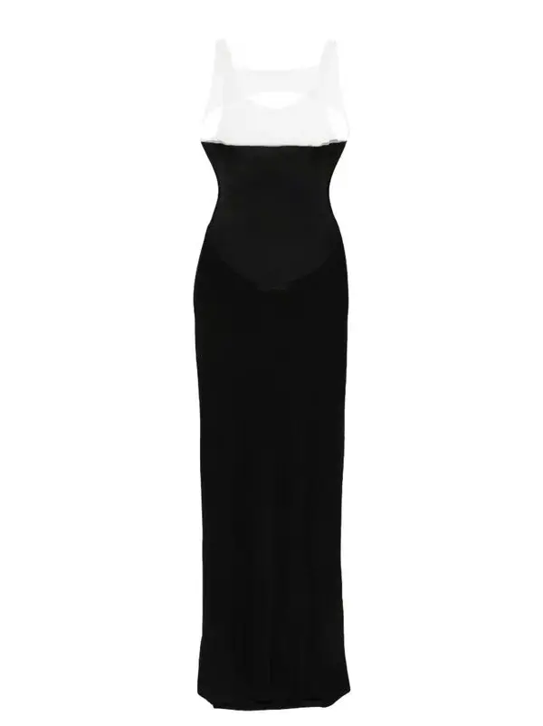 AYA MUSE Semi-sheer Maxi Dress - Black