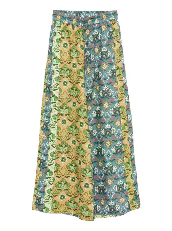 ALEMAIS Floral-print Trousers - Blue