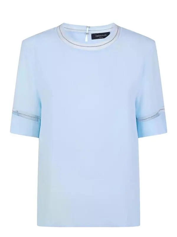 Fabiana Filippi Chain Trimmed Shirt - Blue